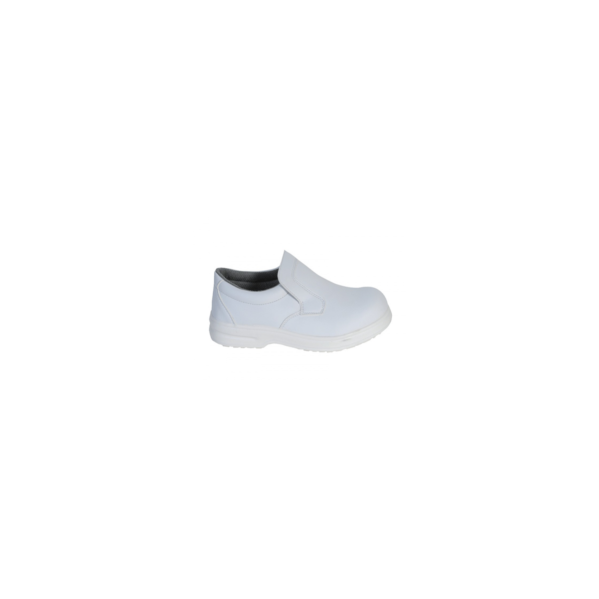Mocassin BLANC microfibre hydrofuge semelle PU coque acier